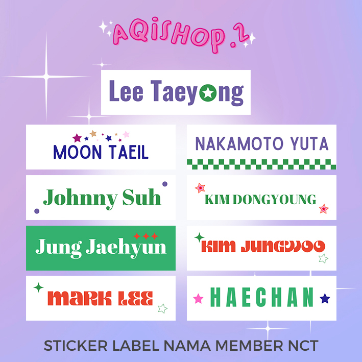 Jual STICKER NAMA NCT/STICKER NCT 127/STICKER NCT DREAM/STICKER NCT ...