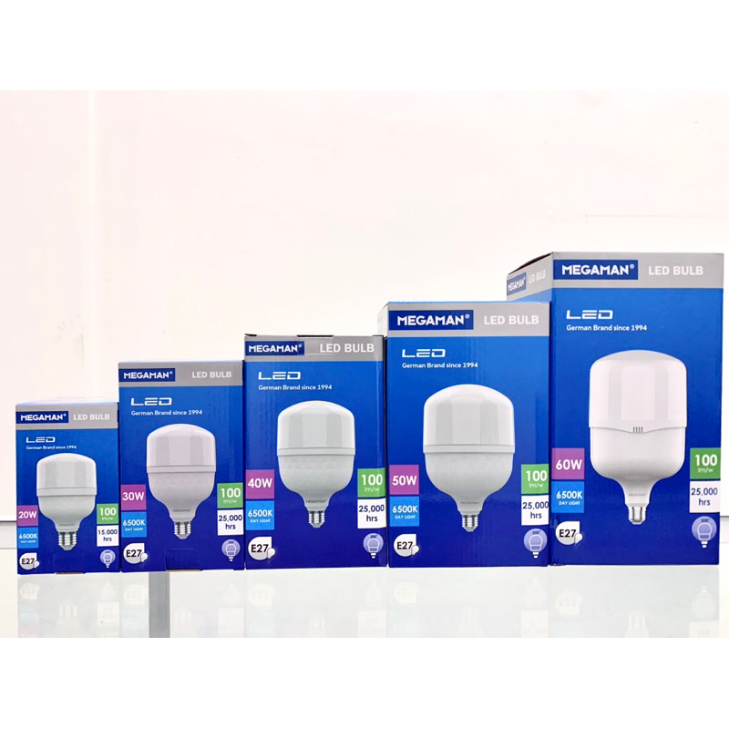 Jual lampu LED t-bulb megaman 20w/30w/40w/50w/60w | Shopee Indonesia