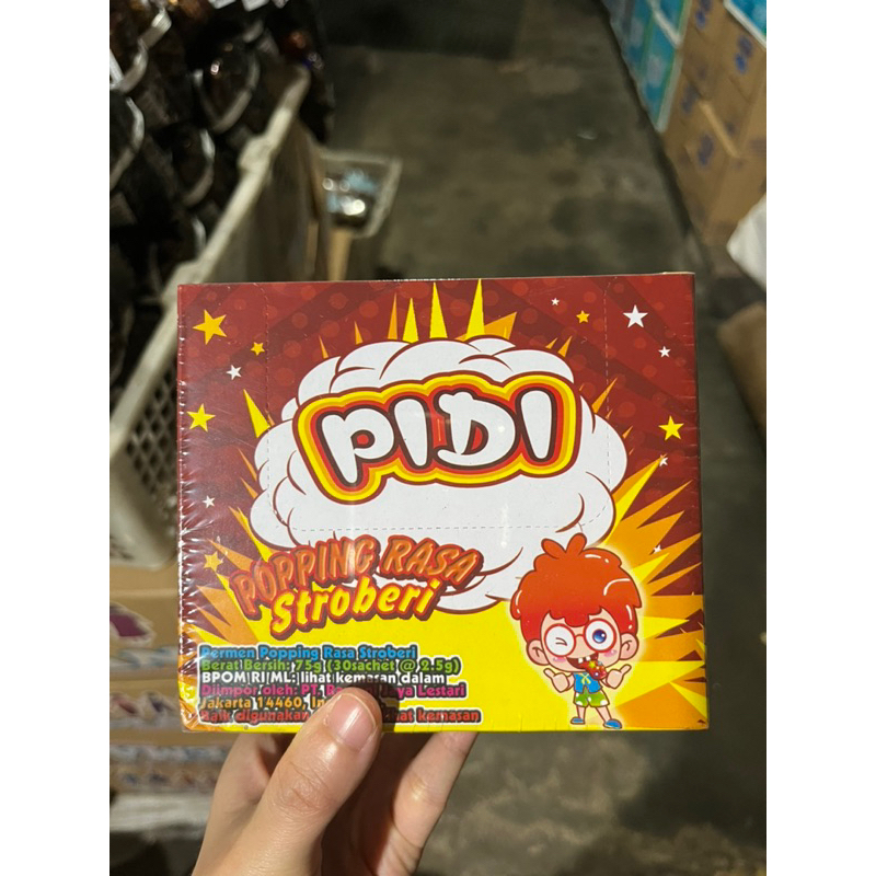 Jual Permen Pidi Popping Rasa Stroberi ( 1 box isi 30 sachet ) | Shopee ...