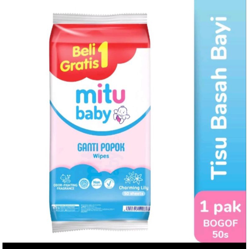 Jual MITU BABY GANTI POPOK WIPES Charming Lily 50 Sheett | Shopee Indonesia