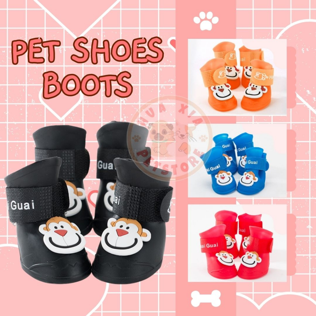 Jual Pet Rain Shoes/Sepatu Karet Anjing Kucing Anti Slip Anti Air ...