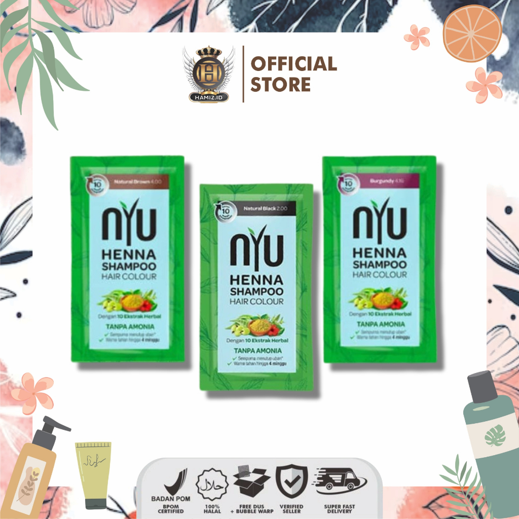 Jual Nyu Henna Shampoo Hair Color Sachet 20 ml | Shopee Indonesia