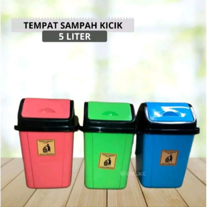 Jual Tempat Sampah 5L / Tempat Sampah Hitam 5L / Tempat Sampah Indoor Outdoor / Tempat Sampah ...