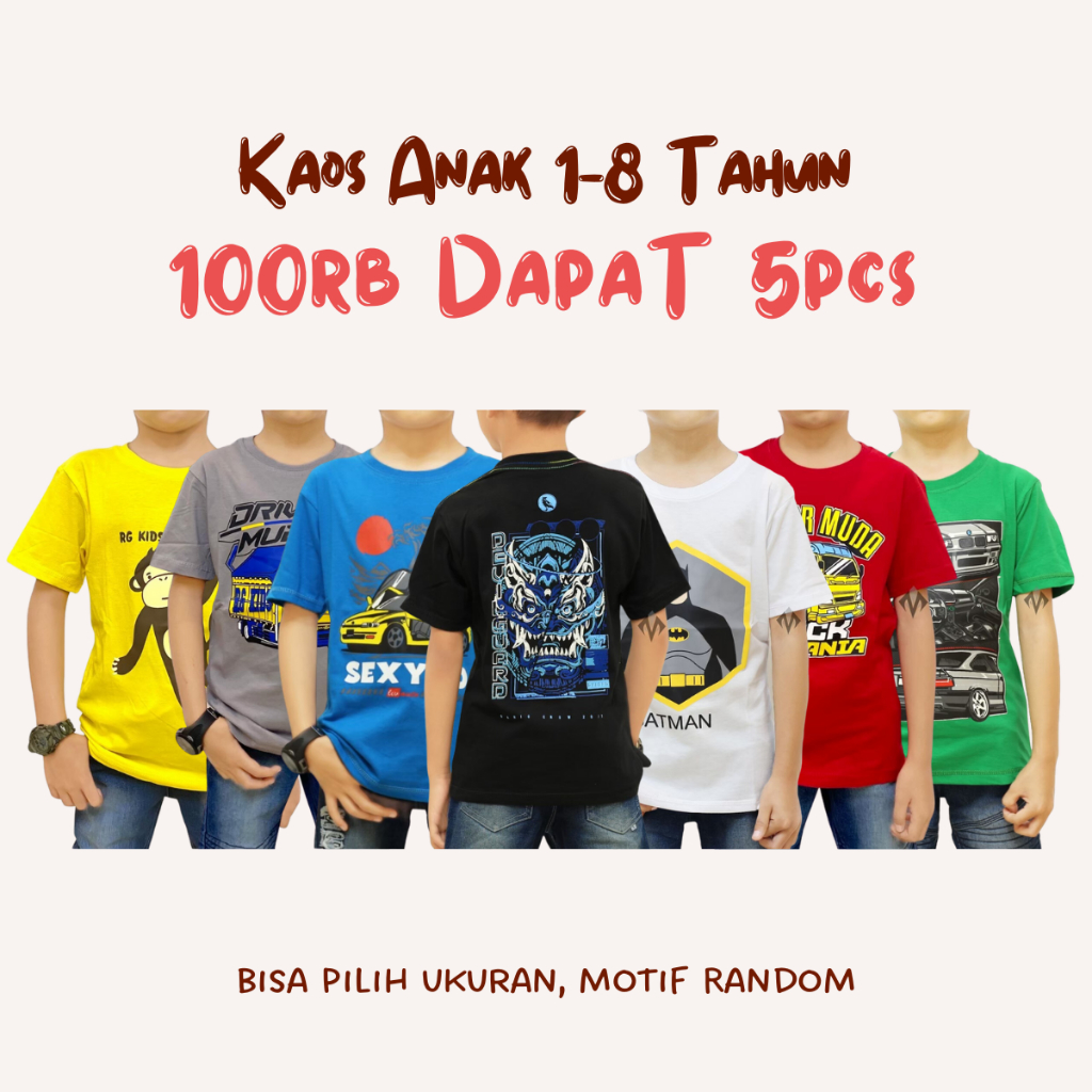 Jual Kaos Anak Laki Laki Perempuan RANDOM/ACAK Baju Anak Cewek Cowok ... Jual Kaos Anak Laki Laki Perempuan RANDOM/ACAK Baju Anak Cewek Cowok ...