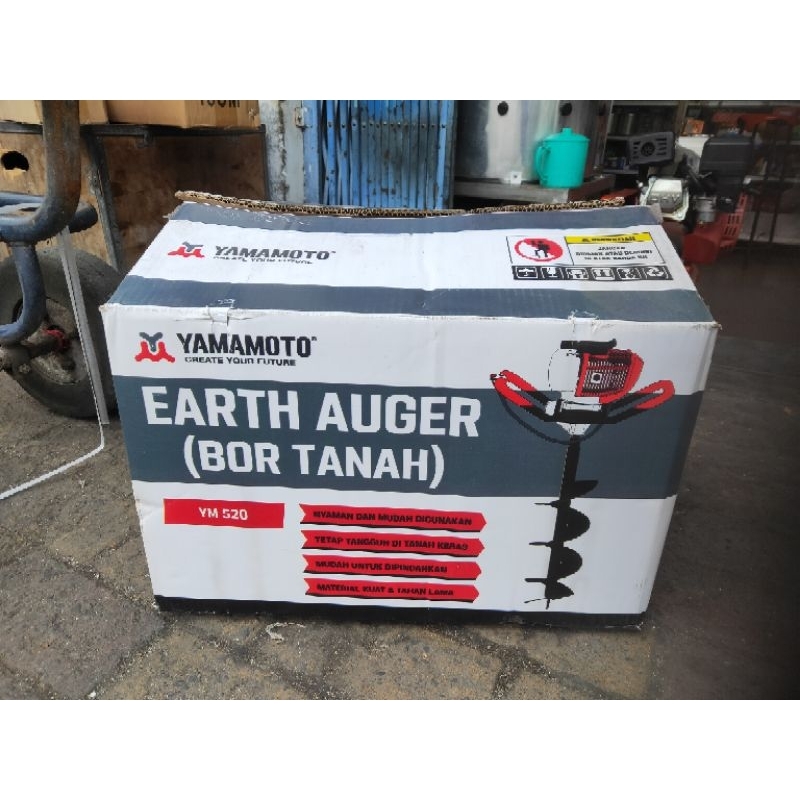 Jual Yamamoto - Mesin Bor Tanah 6Inci YM-520 Earth Auger Komplit Mata Bor 4Inch | Shopee Indonesia