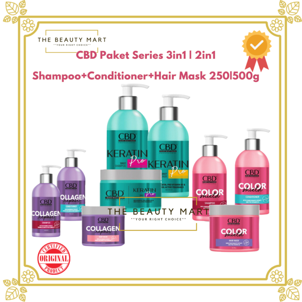 Jual CBD PAKET SERIES 3IN1 | 2IN1 Shampoo + Conditioner + Hair Mask ...