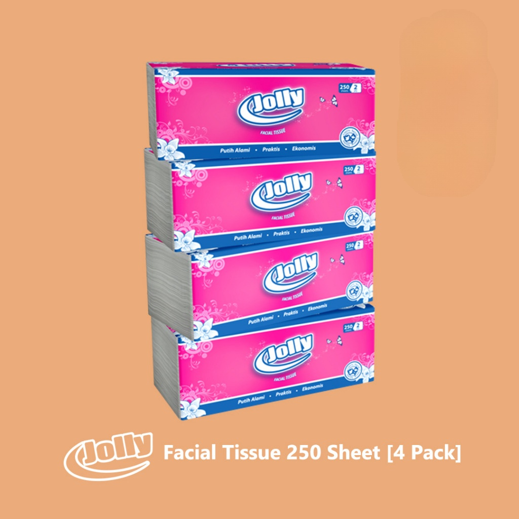 Jual [ PAKET ISI 4 ] TISU TISSUE JOLLY 250 SHEET 2ply [ PAKET ISI 4 ...