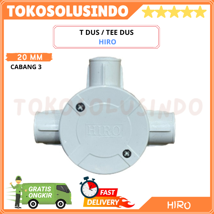 Jual Tee Doos / T Dus Kabel HIRO CABANG 3 / T-dus / Tdus / Putih Polos ...