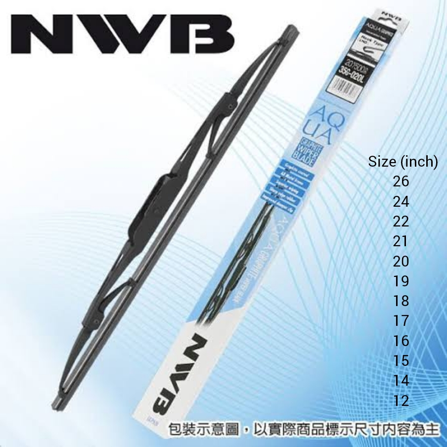 Jual Wiper Mobil NWB AQUA Nippon Wiper Blade Original wiper depan Ukuran Lengkap di Varian ...