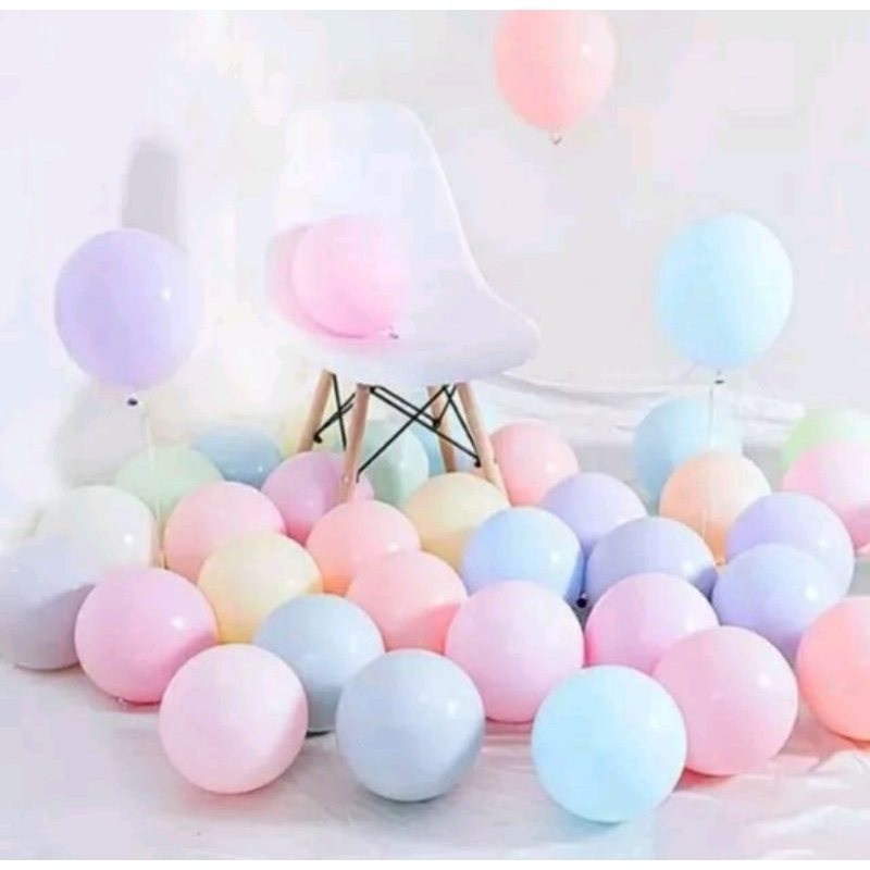 Jual Balon Warna Pastel/ Balon Latex Doff Pastel 1 Pack isi 20pcs ...
