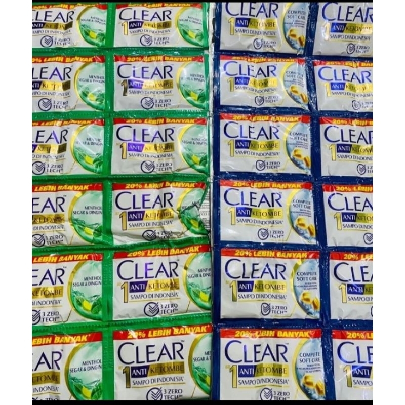 Jual 1 RENCENG SHAMPO CLEAR (12 SACHET) | Shopee Indonesia