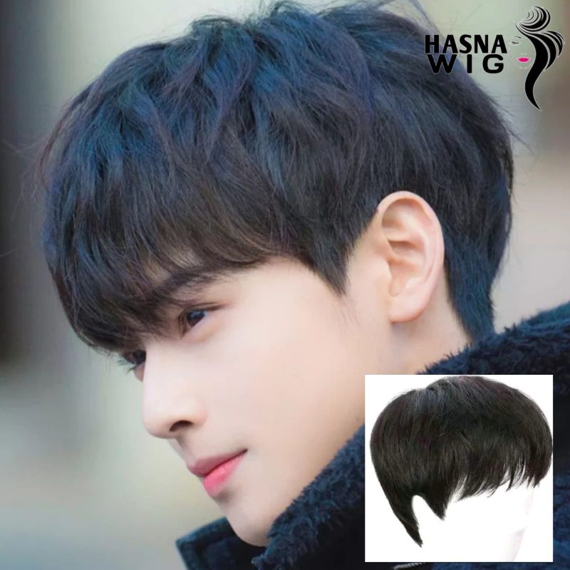 Jual WIG COWOK KOREA RAMBUT PENDEK DENGAN PONI TEBAL | Shopee Indonesia