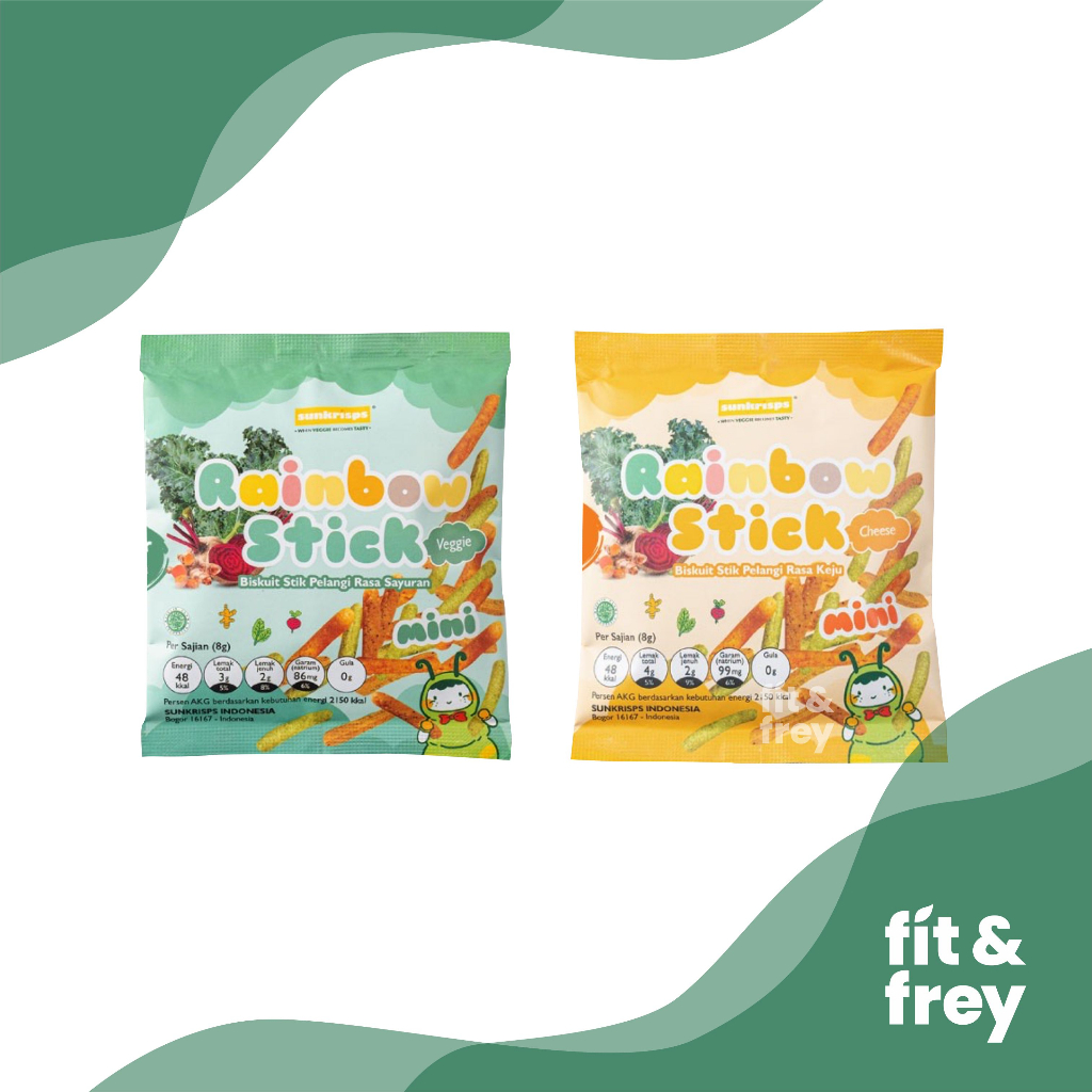 Jual SUNKRISPS Mini Rainbow Stick 8g - Veggie / Cheese - Snack Bayi ...