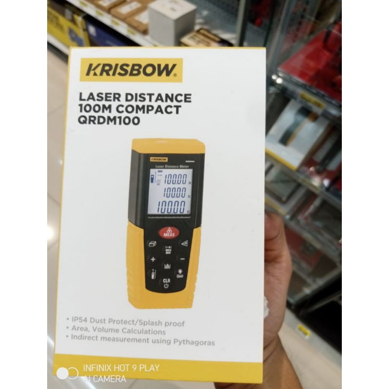 Jual Krisbow Meteran Laser Digital Compact 100 Mtr | Shopee Indonesia