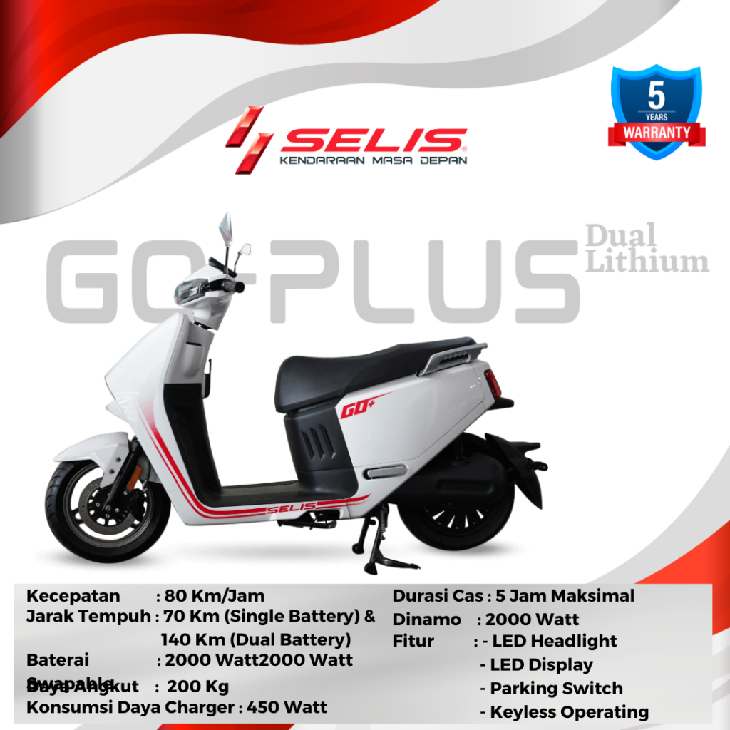 Jual Selis - Go Plus Sepeda Motor Listrik Selis Go Plus 60V 27 Ah Molis Motor Elektrik | Shopee ...