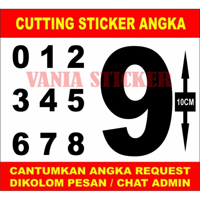 Jual sticker angka sticker nomor cutting sticker | Shopee Indonesia