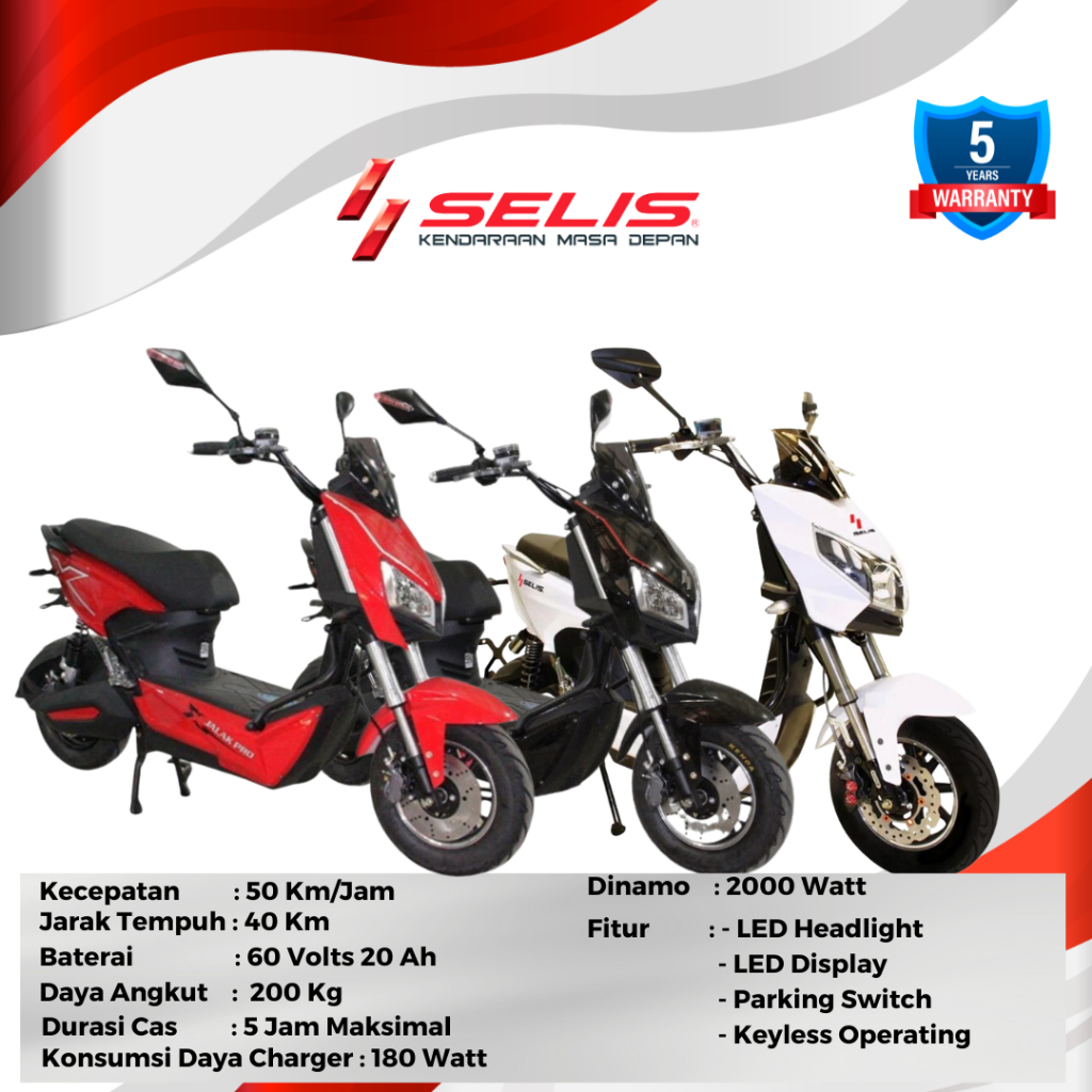 Jual Selis - Jalak Pro 60V 20Ah Sepeda Motor Listrik Selis Motor ...
