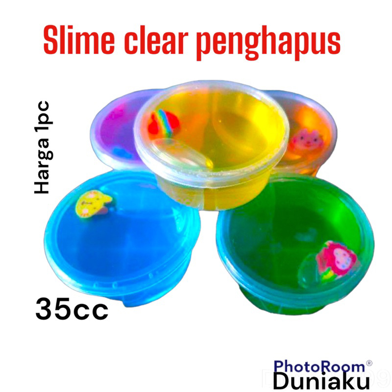 Jual 10 pc mainan slime jelly clear penghapus 30cc / slem murah / slime ...