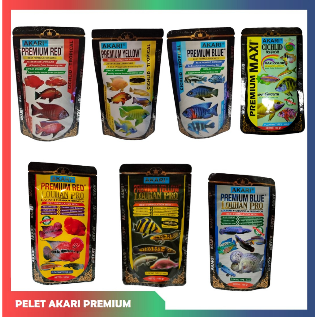 Jual PELET AKARI PREMIUM CICHLID COLOUR BOOSTER ANTI STRESS PAKAN OSCAR ...