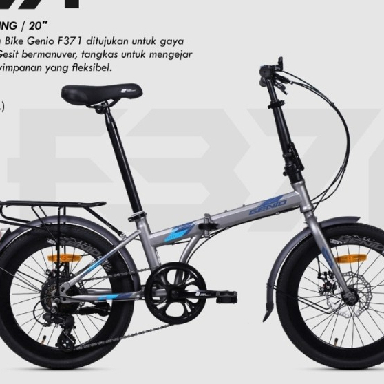 Jual Sepeda lipat 16 20 inc genio by united 7 speed rem cakram ...