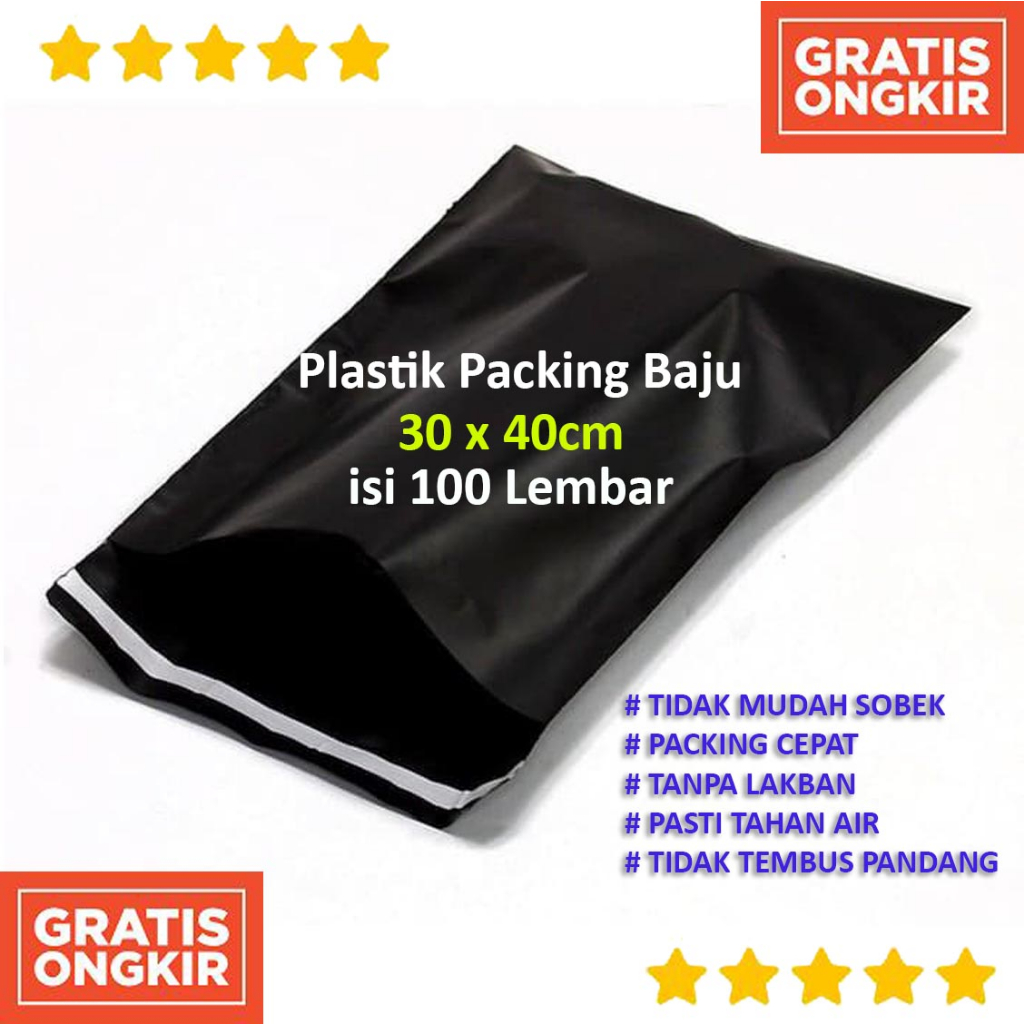 Jual Plastik packing baju Plastik Polymailer 30 x 40cm Plastik Baju 30 ...