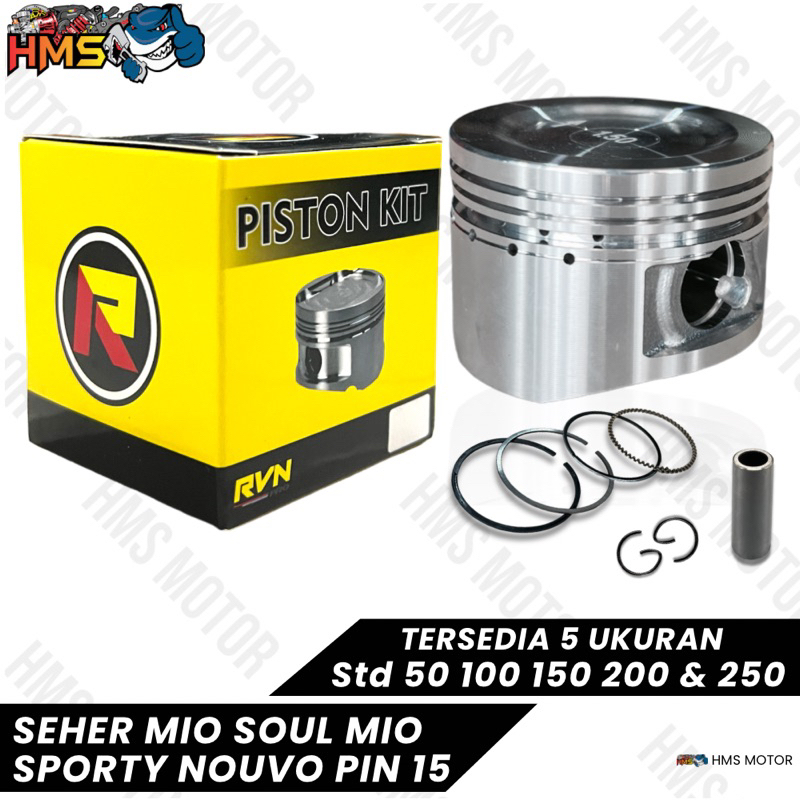 Jual Piston Ring Seher Kit RVN Mio Sporty Mio Smile Mio Soul Mio Lama ...