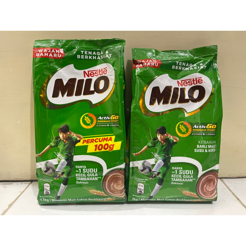 Jual milo bubuk active go 1kg / 1.1kg malaysia | Shopee Indonesia