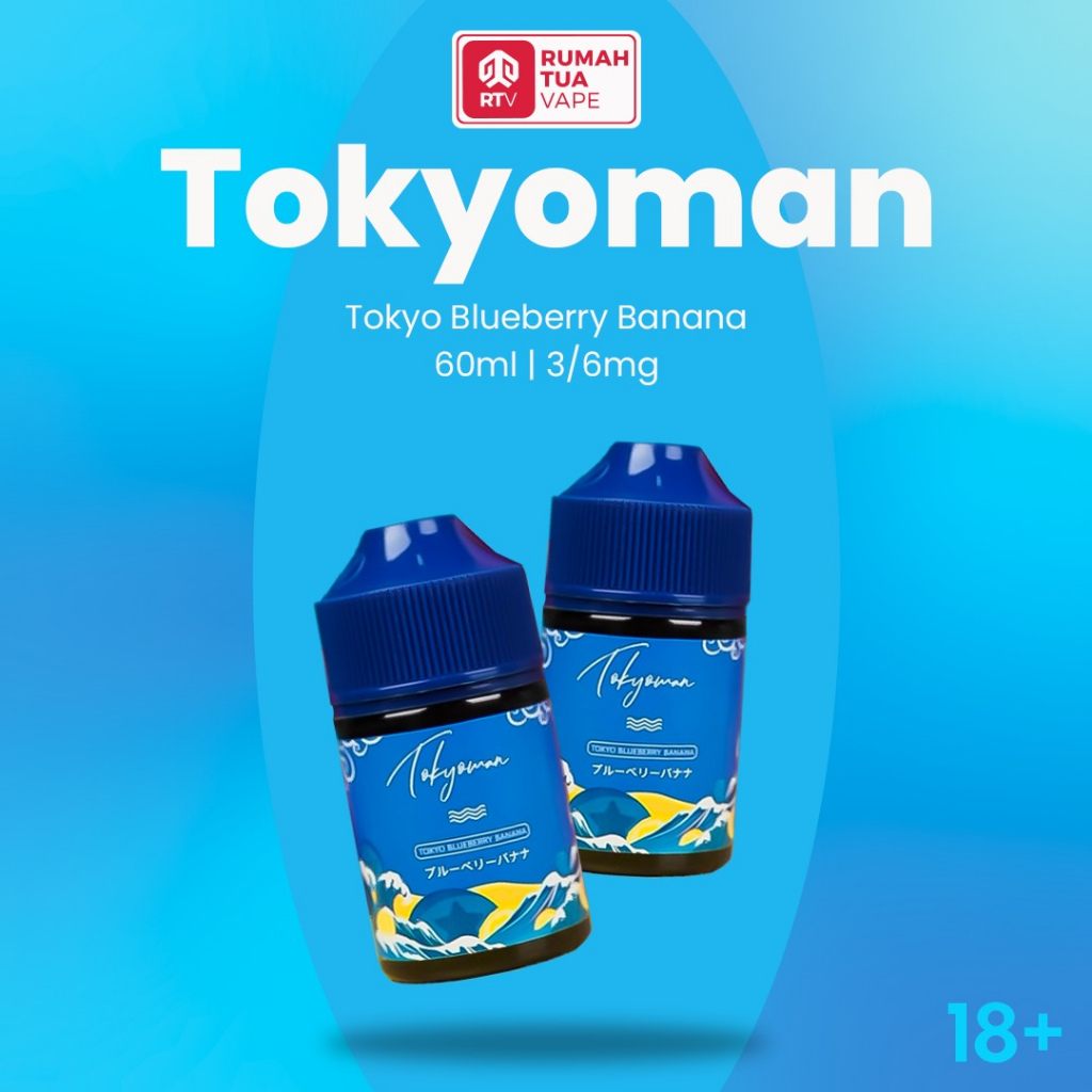 Jual TOKYOMAN TOKYO BLUEBERRY BANANA 3MG 6MG 60ML PREMIUM LIQUID VAPE ...