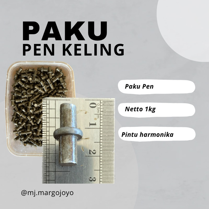 Jual [1 KG] Pen Keling besi /paku keling/pintu harmonika/sparepart ...