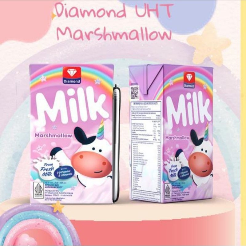 Jual Susu Diamond UHT Marshmallow 125ml (1pcs) | Shopee Indonesia