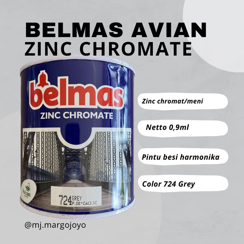Jual BELMAS Zinc Chromate / cat pelapis / cat dasar / meni belmas / cat ...