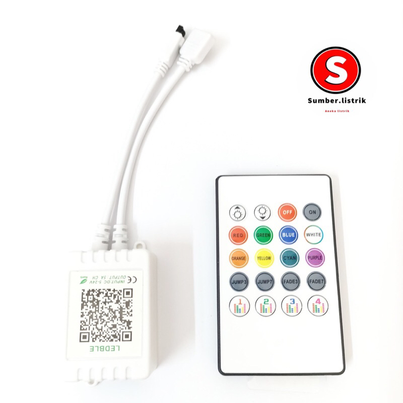 Jual CONTROLLER REMOTE 24key UNTUK LED STRIP RGB 4 PIN SMD 2835 3528 ...