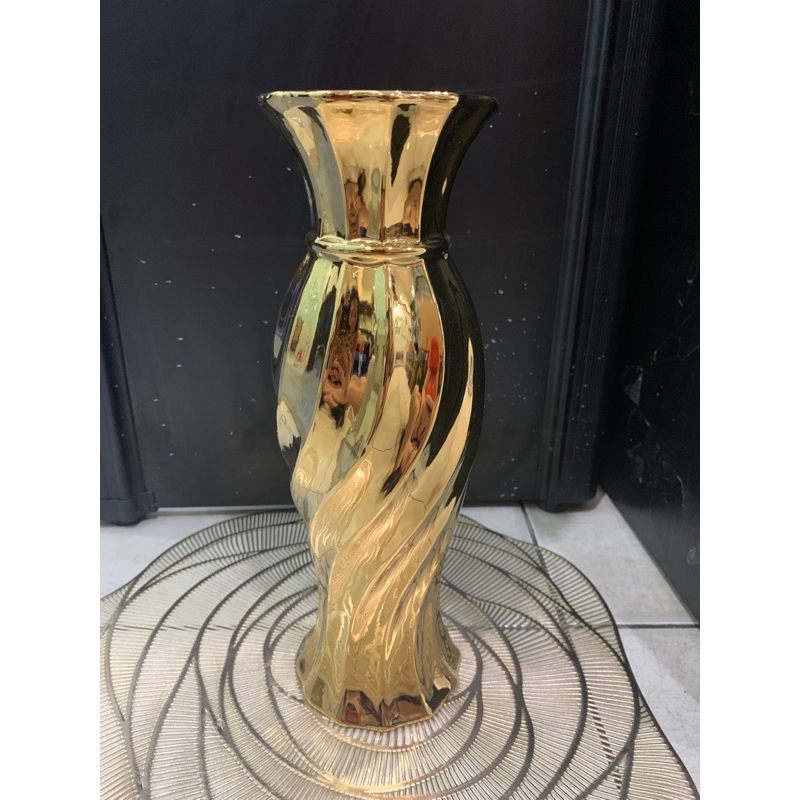 Jual Vas Bunga Gold luxury / Pot Bunga / Dekorasi Ruangan / vas keramik ...