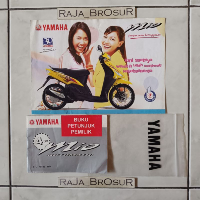 Jual Buku petunjuk pemilik/Manual Book + Poster brosur katalog leaflet Yamaha Mio Sporty 5TL ...