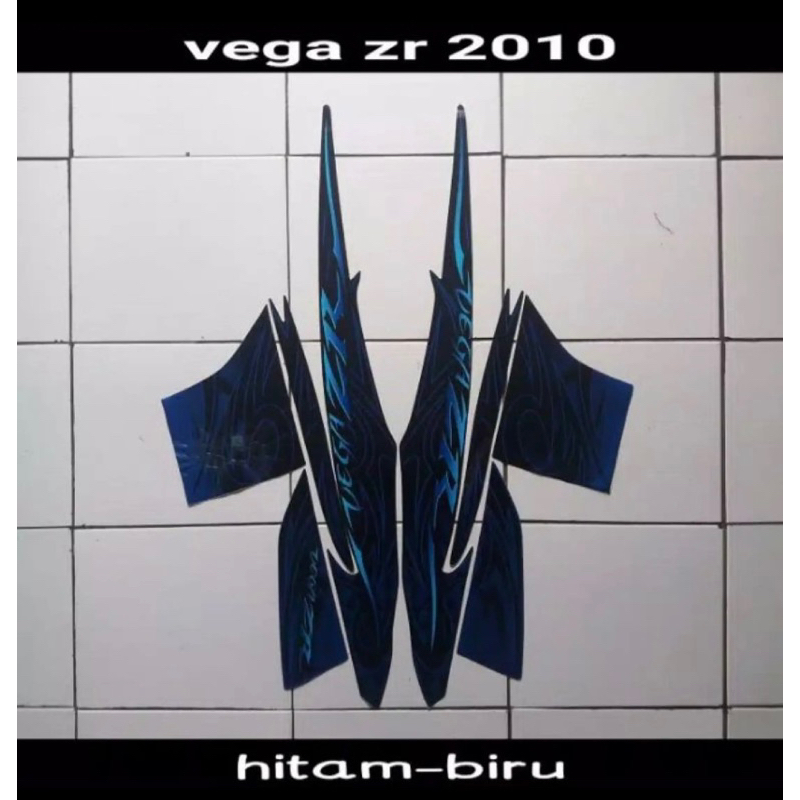 Jual STICKER FULL SET STRIPING LIS BODY YAMAHA VEGA ZR 2010 WARNA BIRU ...