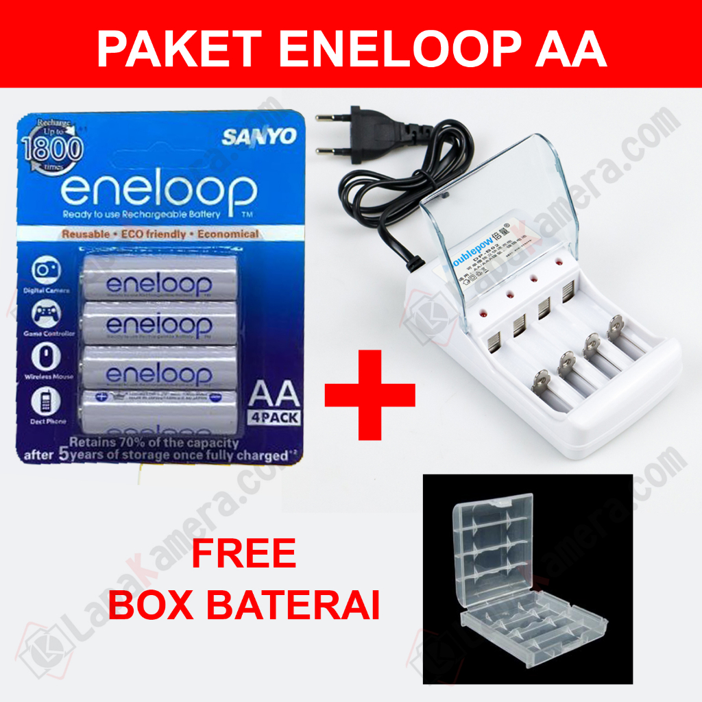 Jual Baterai Eneloop AA / enelop recharge | Shopee Indonesia