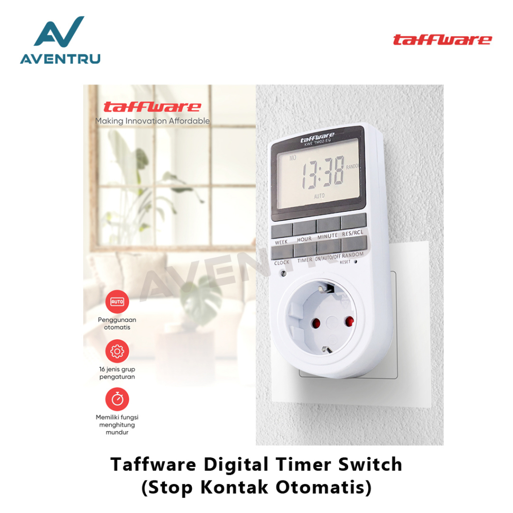 Jual Programmable Digital Timer Switch Stop Kontak EU Socket Otomatis | Shopee Indonesia