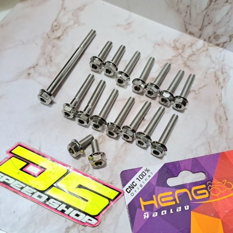 Jual Baut Probolt Set Bak CVT Dua Kunci Vario 110 Beat Scoopy Stainless Original HENG | Shopee ...