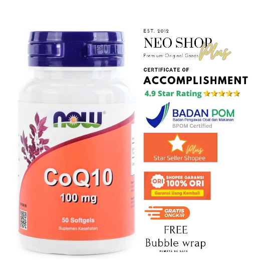 Jual NOW CoQ10 100mg 200mg Cardiovascular Health Foods kesehatan jantung heart health support ...
