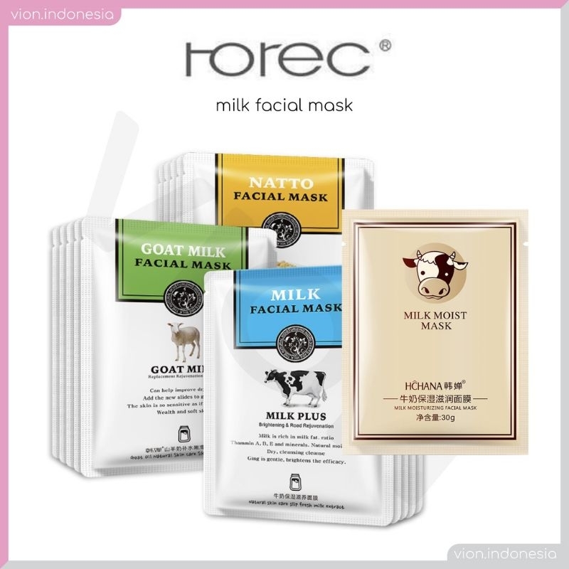 Jual ROREC HCHNA Goat Milk Natto series Facial Sheet Mask | Shopee ...