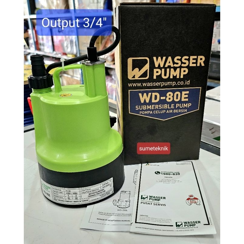 Jual Pompa Celup Wasser WD80E Submersible Pump Wasser WD-80E | Shopee ...