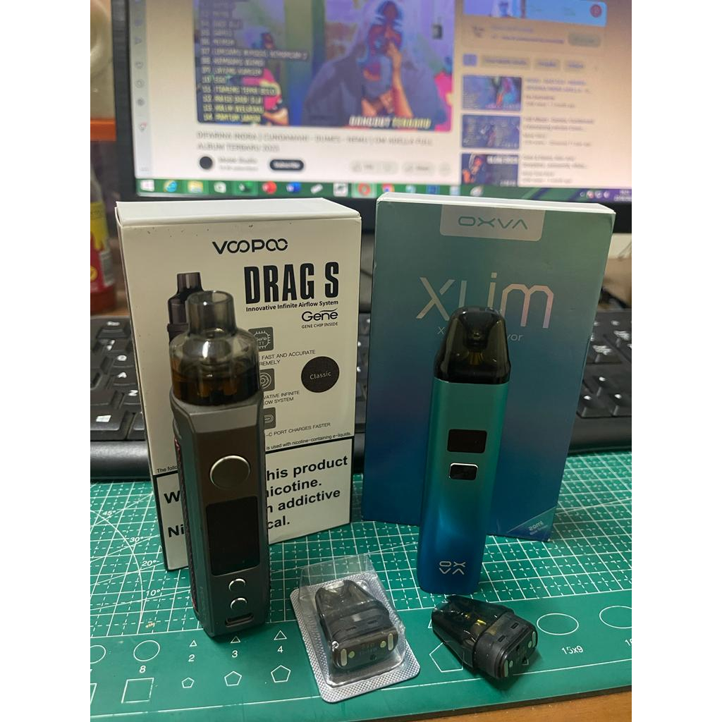 Jual OXVA XLIMV2 POD KIT 900MAH DAN DRAG S AIO AUTHENTIC BY VOOPOO ...