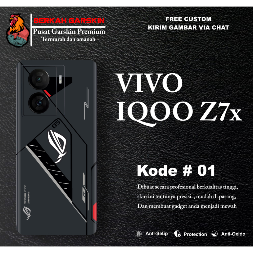 Jual (Isi 2 Pcs) Garskin Protector Vivo IQOO Z7x kode # 01-05 (Bisa ...