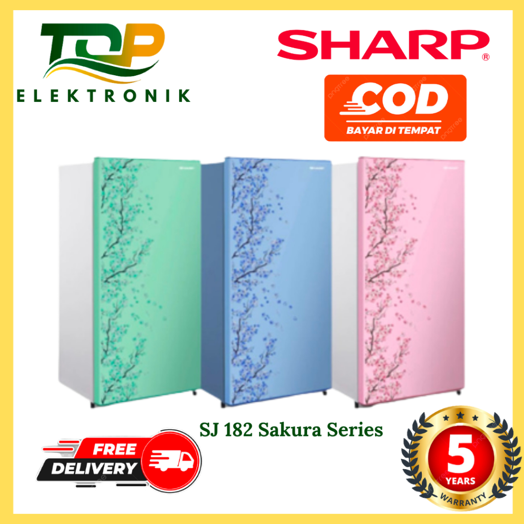 Jual KULKAS 1 PINTU SHARP SAKURA SERIES SJN-182 LOW WATT GARANSI RESMI | Shopee Indonesia
