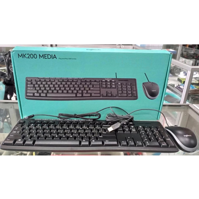Jual Logitech MK200 Media Combo Keyboard Mouse | Shopee Indonesia