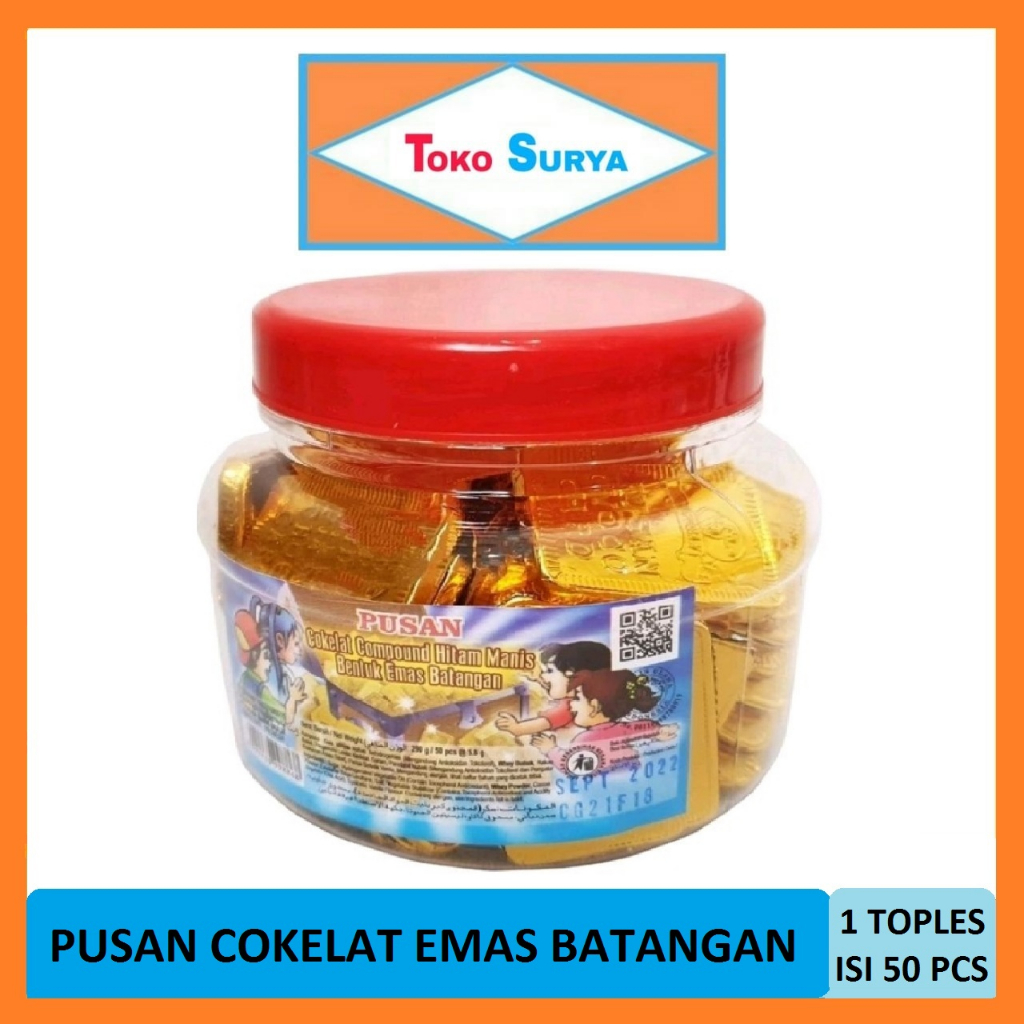 Jual Pusan Cokelat Emas Batangan Chocolate Compound Hitam Manis 1 ...