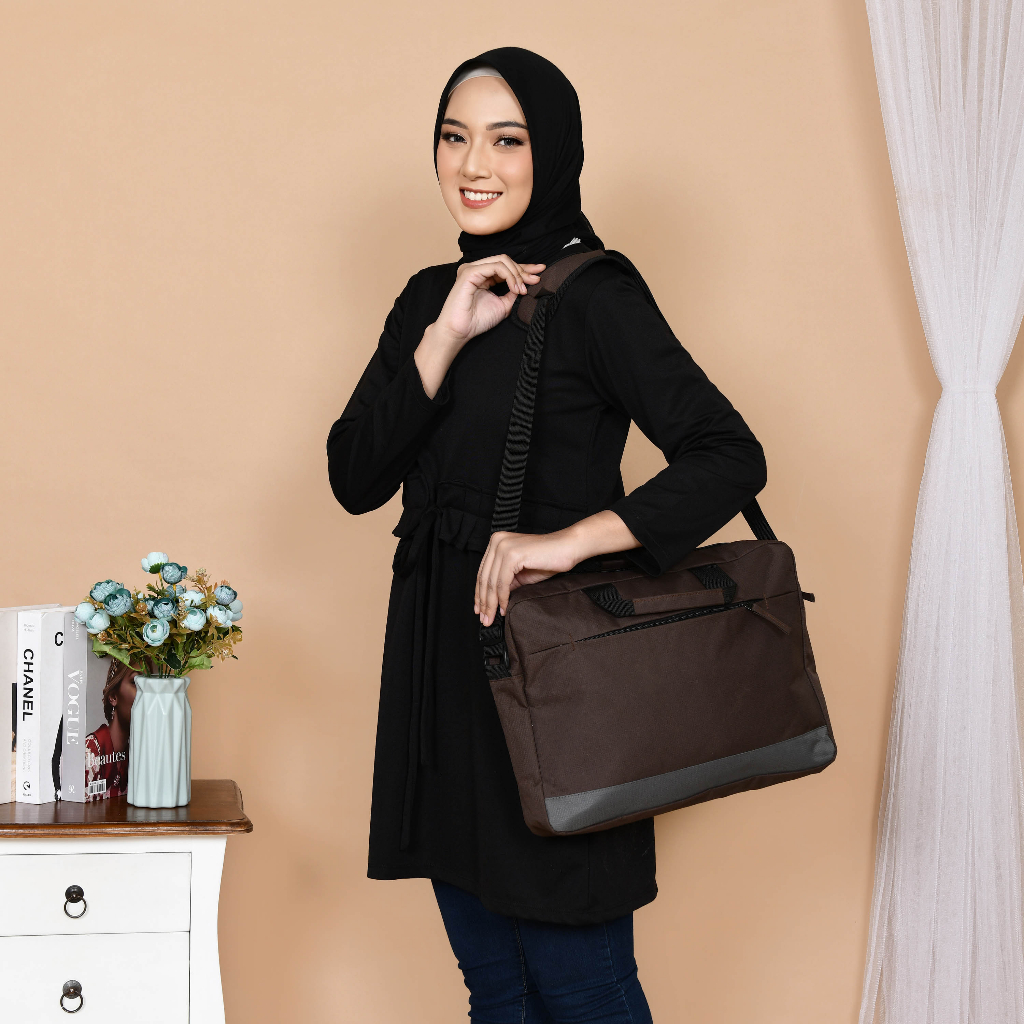 Jual Tas Kantor selempang Laptop Softcase Pria dan Wanita 12-15 Inch ...