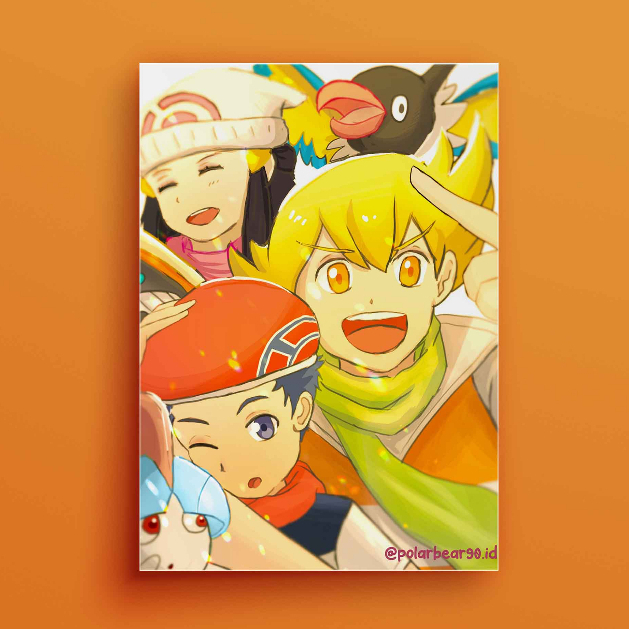 Jual Poster Pokemon Diamond Pearl Platinum Fanarts Sinnoh Trio | Shopee ...