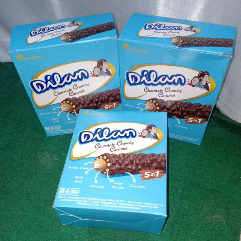 Jual DILAN Chocolate Crunchy Caramel Kemasan Box Isi 12 pcs (ecer 2000 ...
