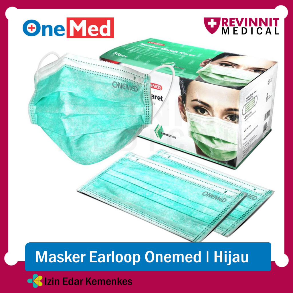 Jual ONEMED - Masker 3 Ply Earloop Medis One Med | Surgical Mask ...